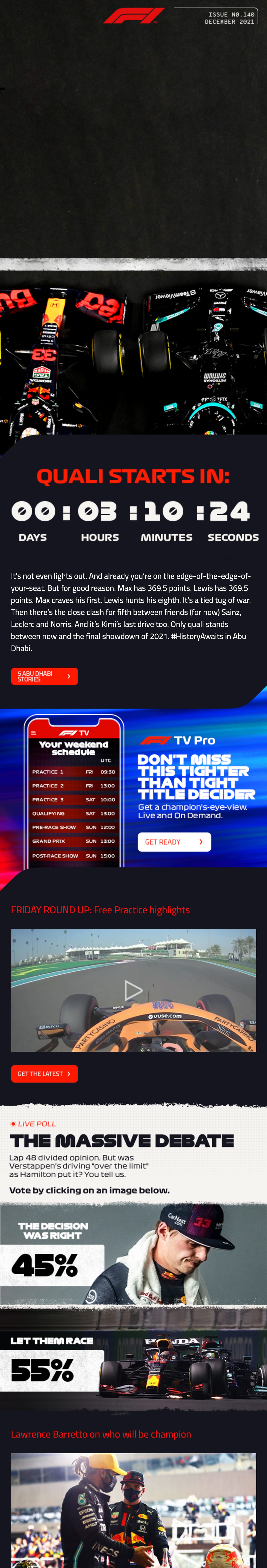 Email Design Inspiration by F1