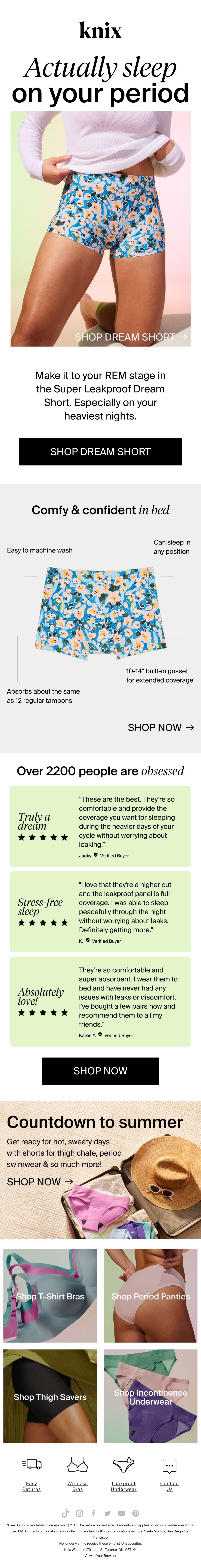 Email Design Inspiration by Knix