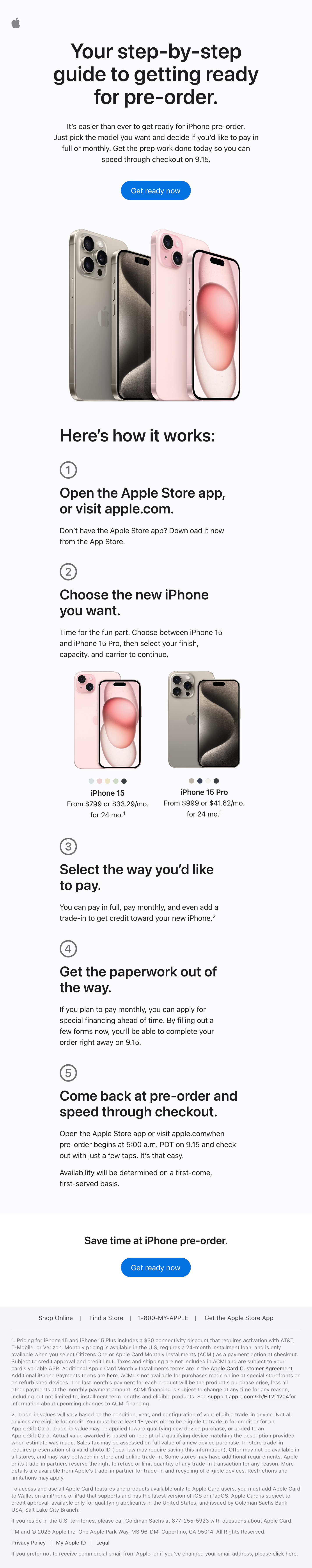 Email Design Inspiration by Apple