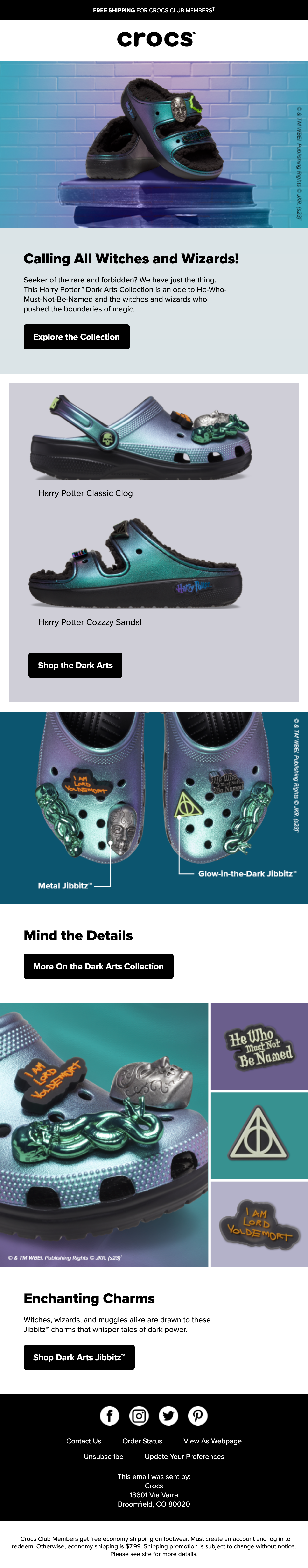 Email Design Inspiration by Crocs