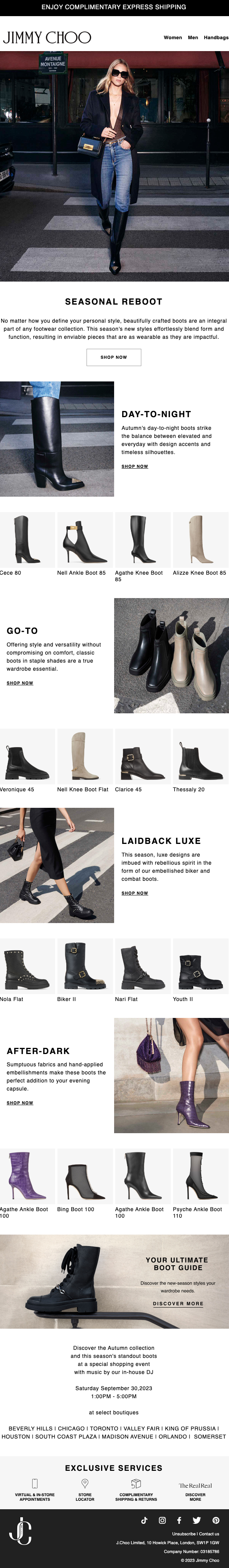 Email Design Inspiration by Jimmy Choo