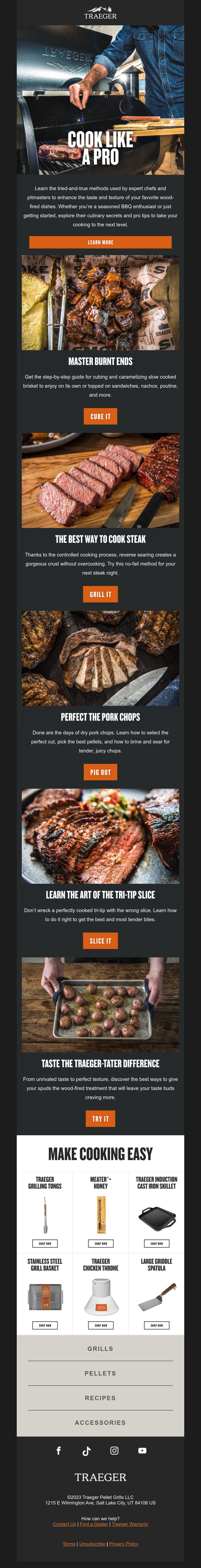 Email Design Inspiration by Traeger