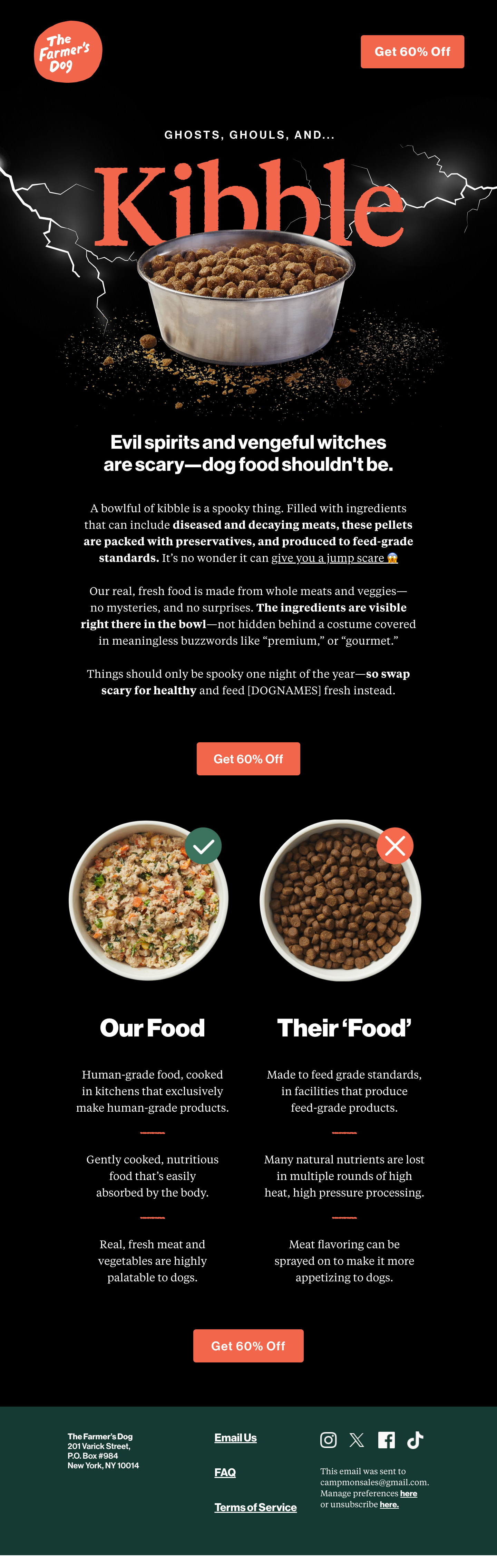 Email Design Inspiration by The Farmer's Dog