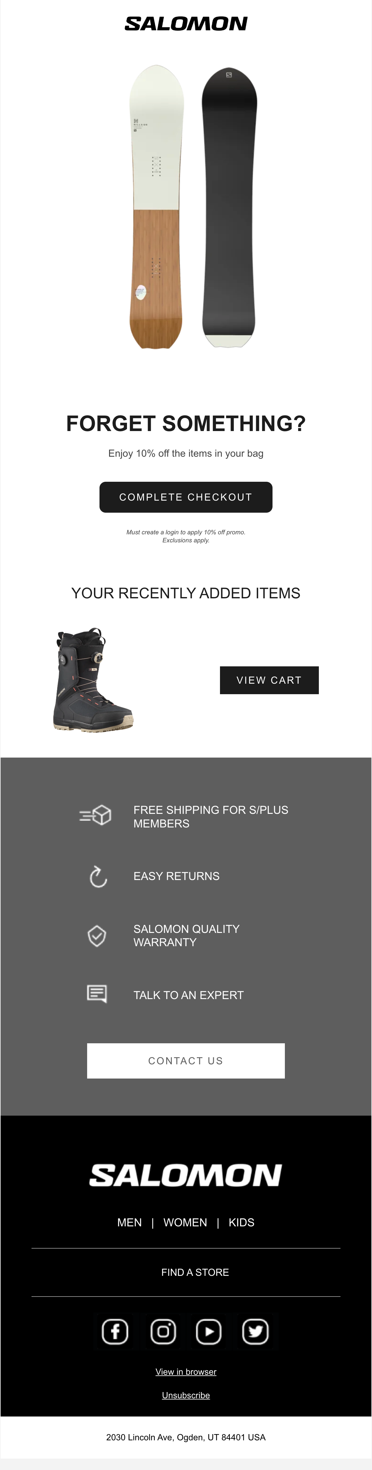 Email Design Inspiration by Salomon