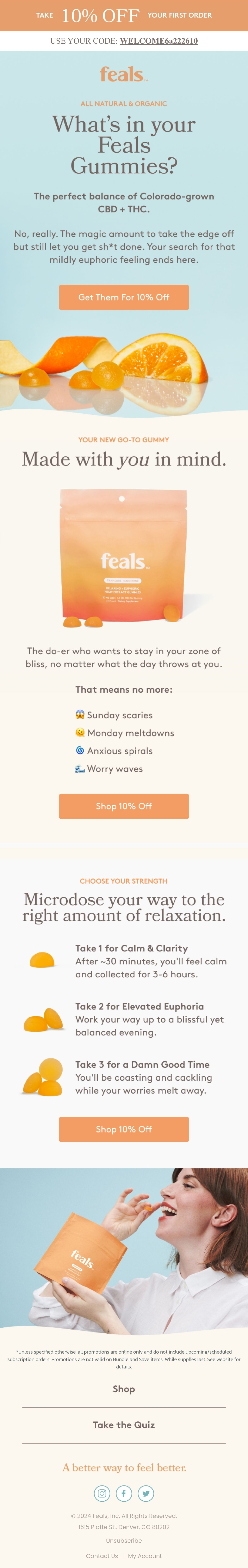 Email Design Inspiration by Feals