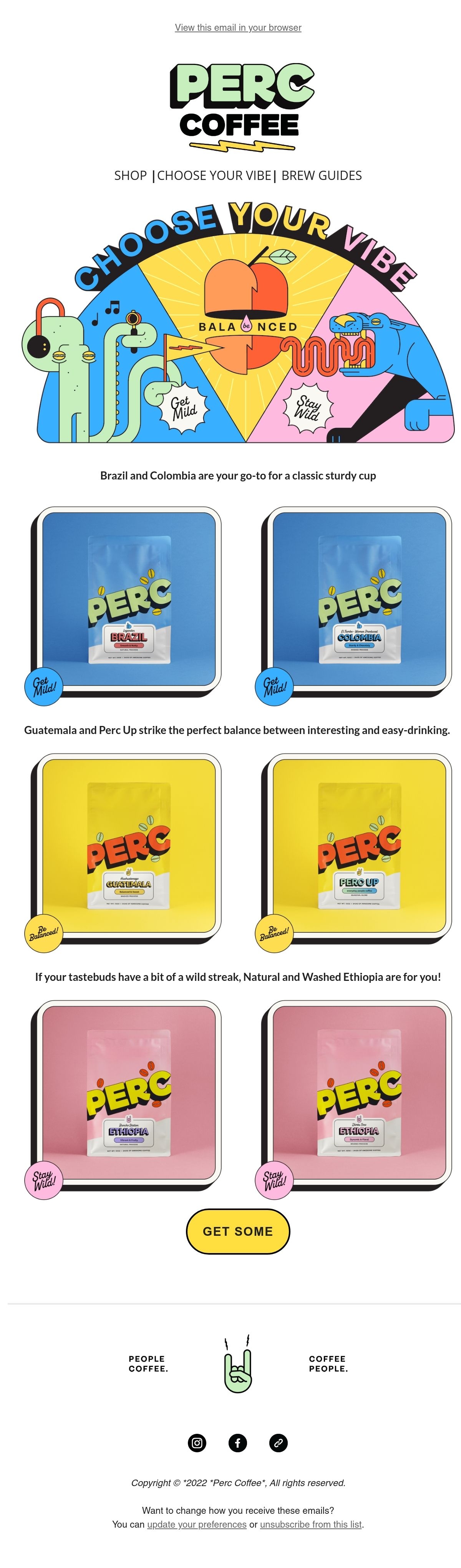 Email Design Inspiration by Perc