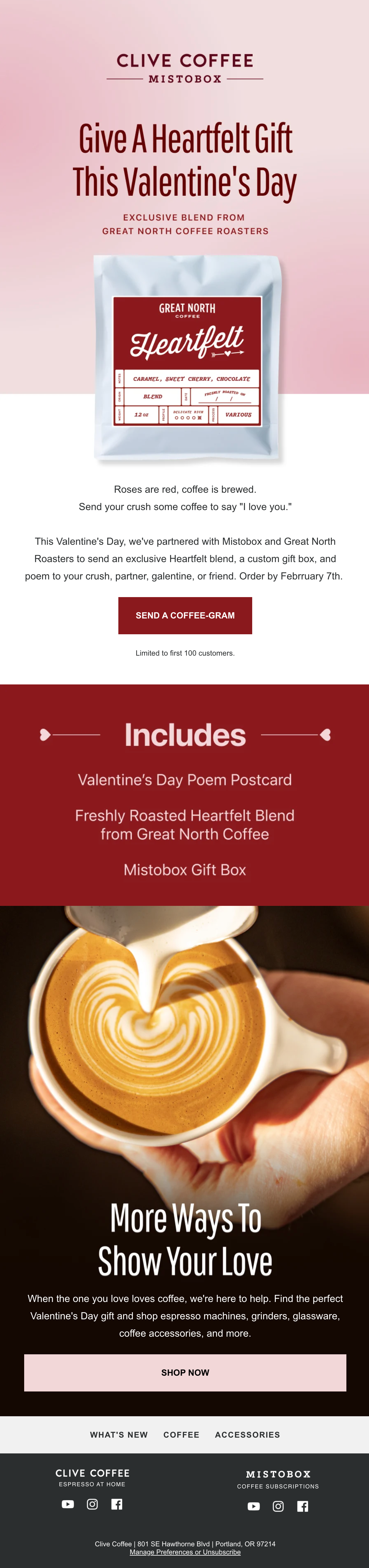 Email Design Inspiration by Clive Coffee