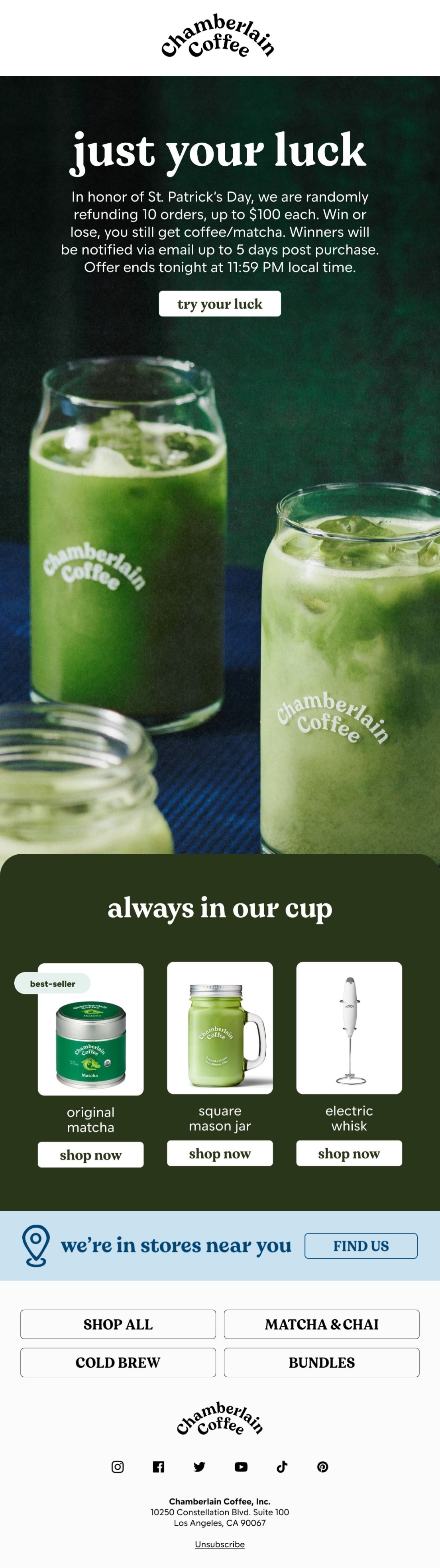 Email Design Inspiration by Chamberlain Coffee