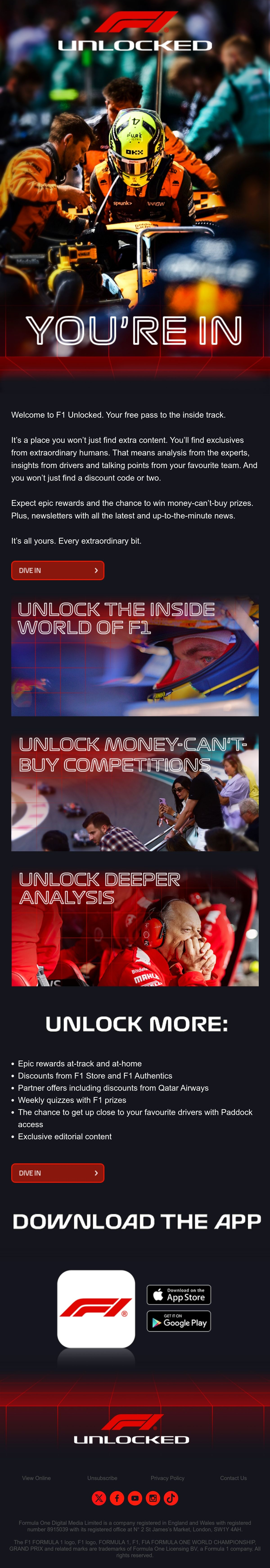 Email Design Inspiration by F1