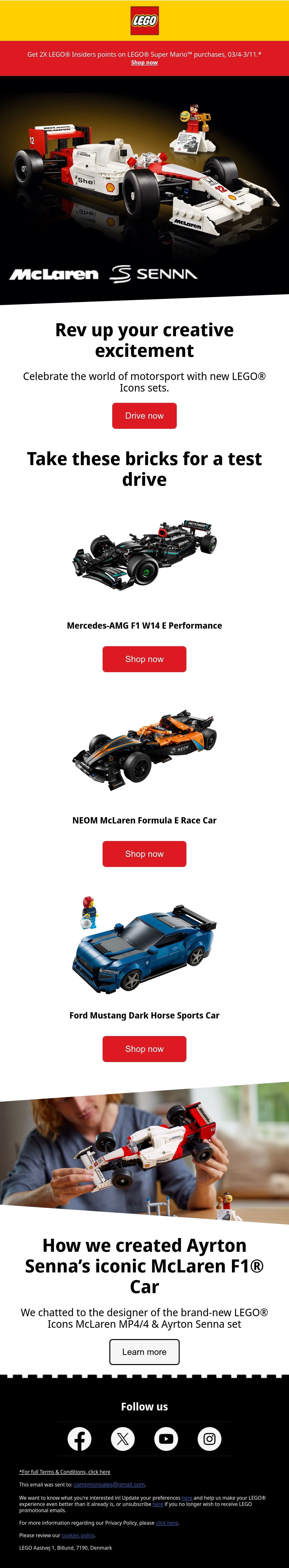 Email Design Inspiration by Lego