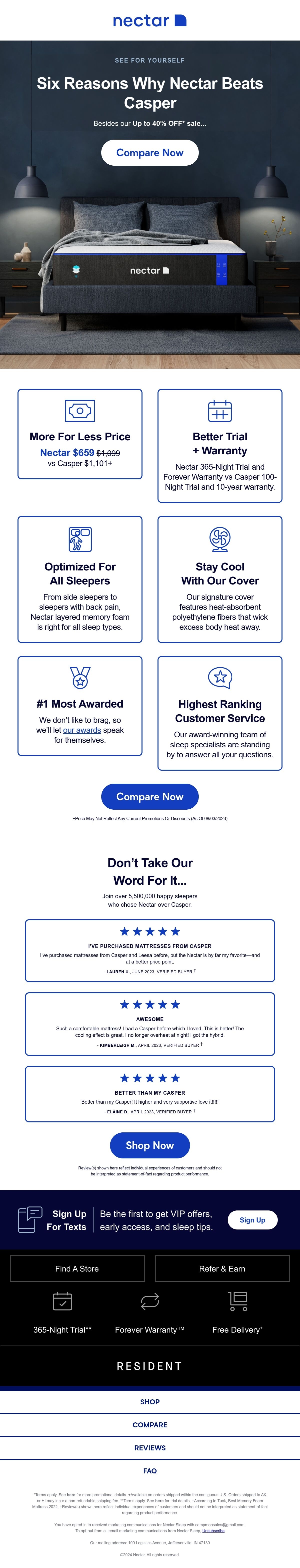 Email Design Inspiration by Nectar