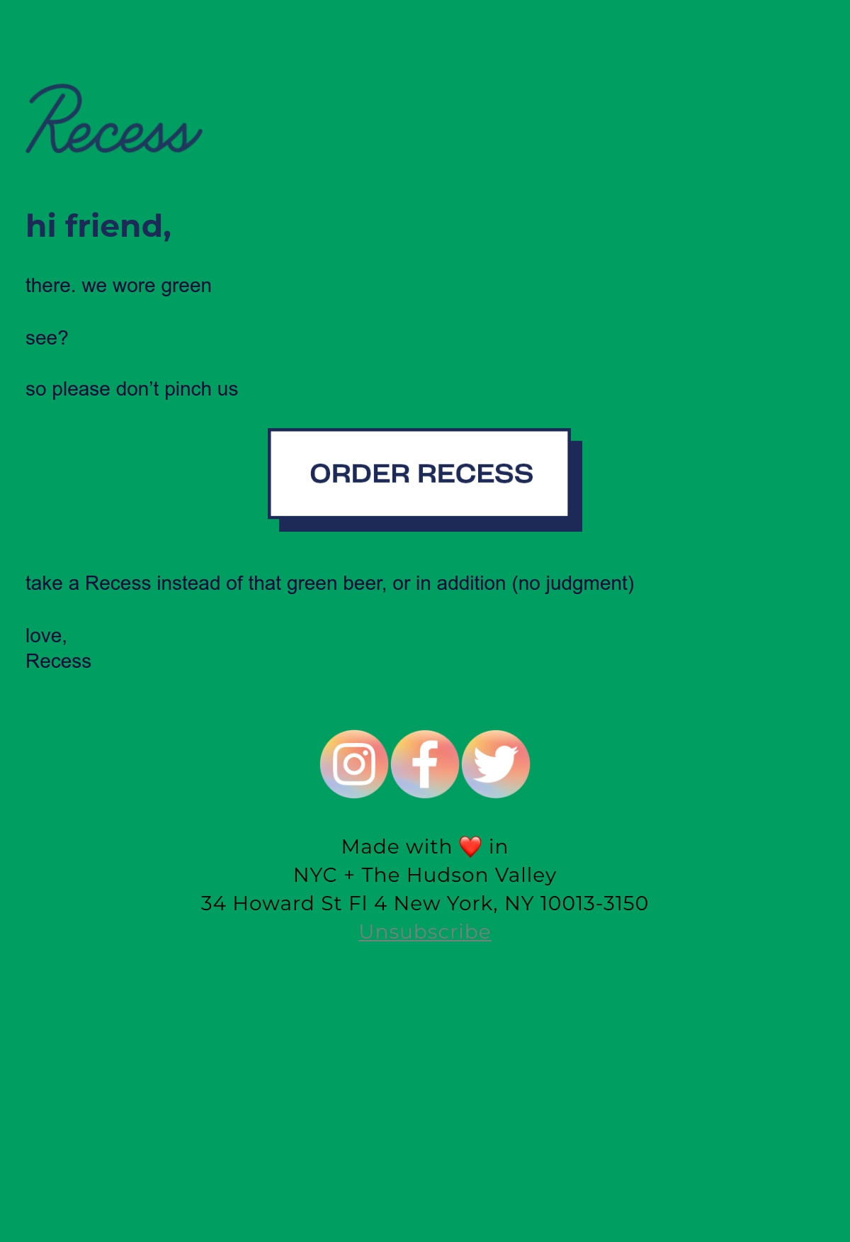 Email Design Inspiration by Recess
