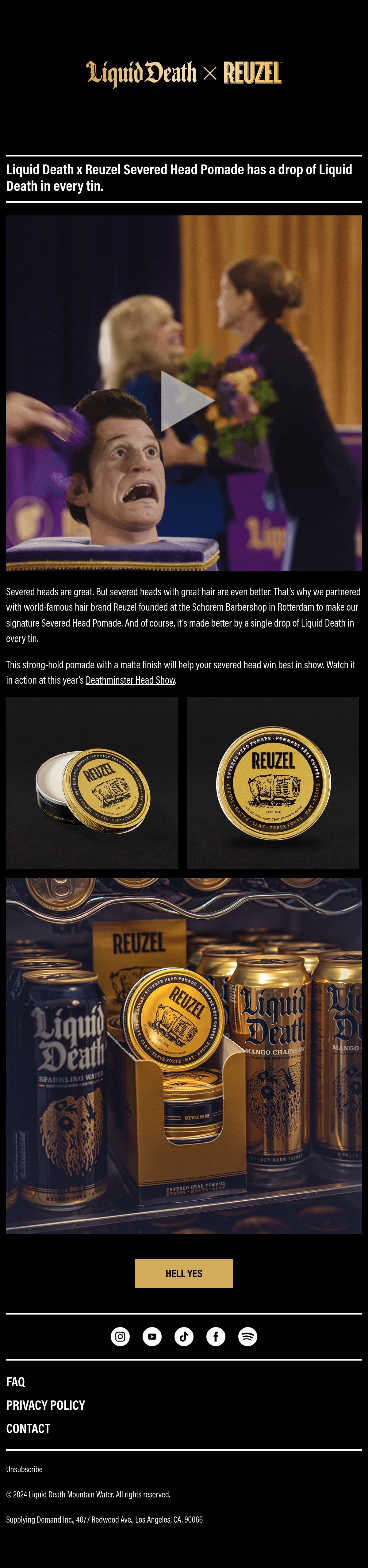 Email Design Inspiration by Liquid Death