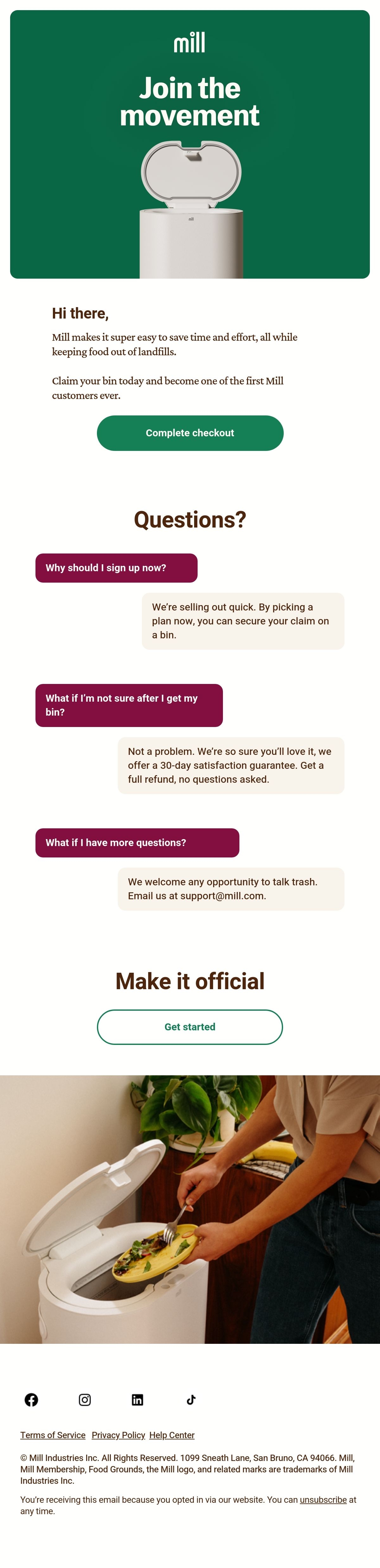 Email Design Inspiration by Mill