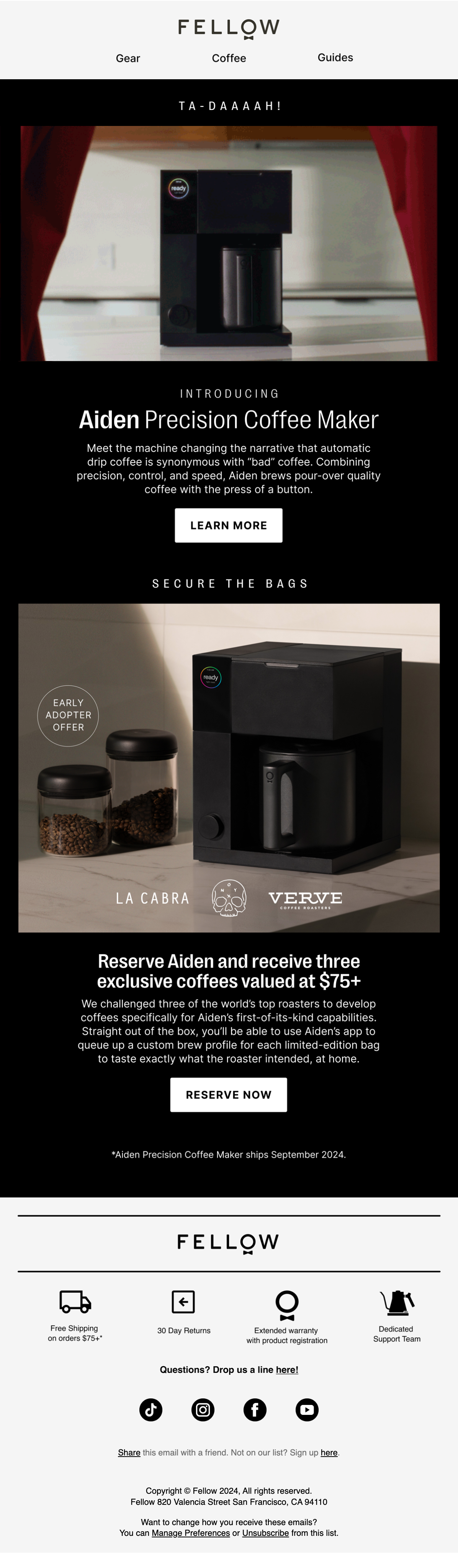 Email Design Inspiration by Fellow