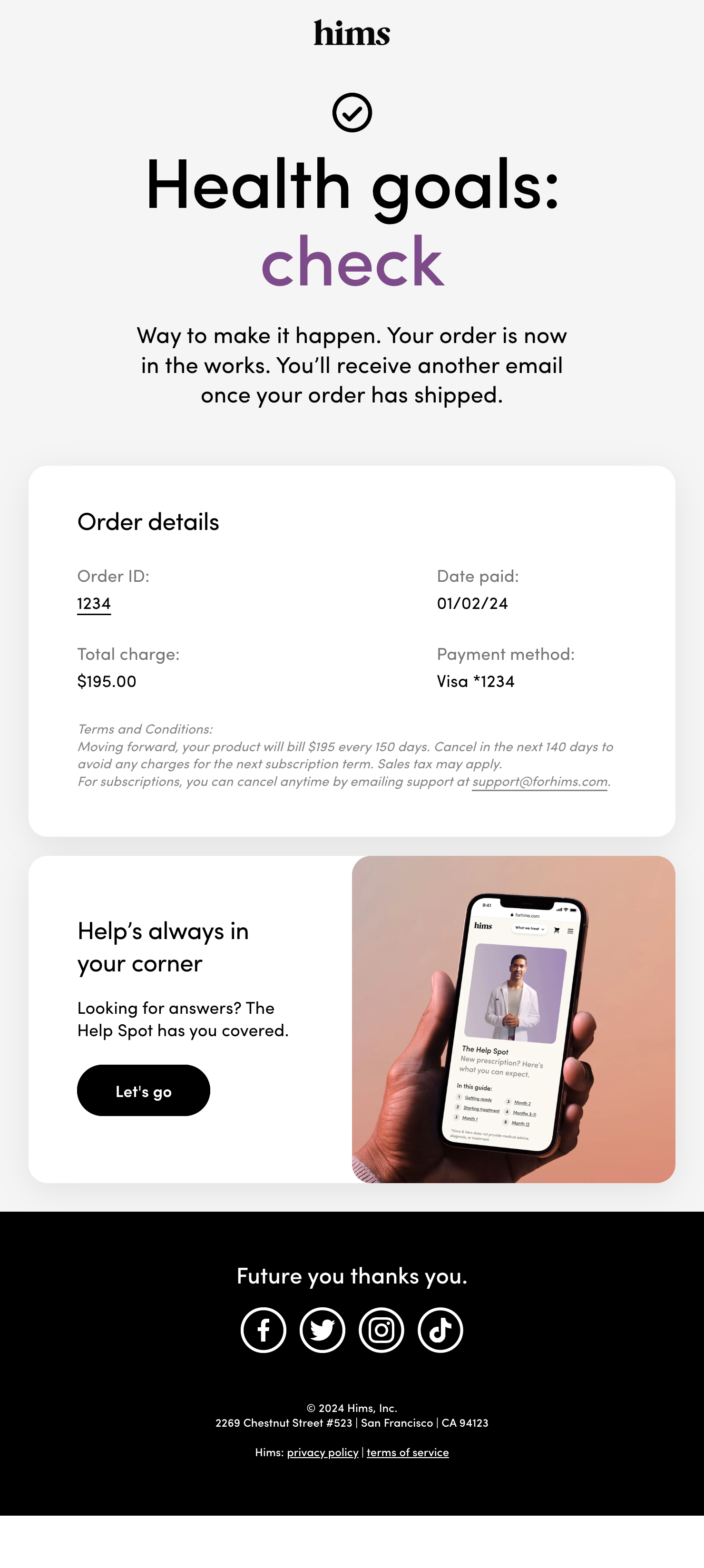 Email Design Inspiration by hims