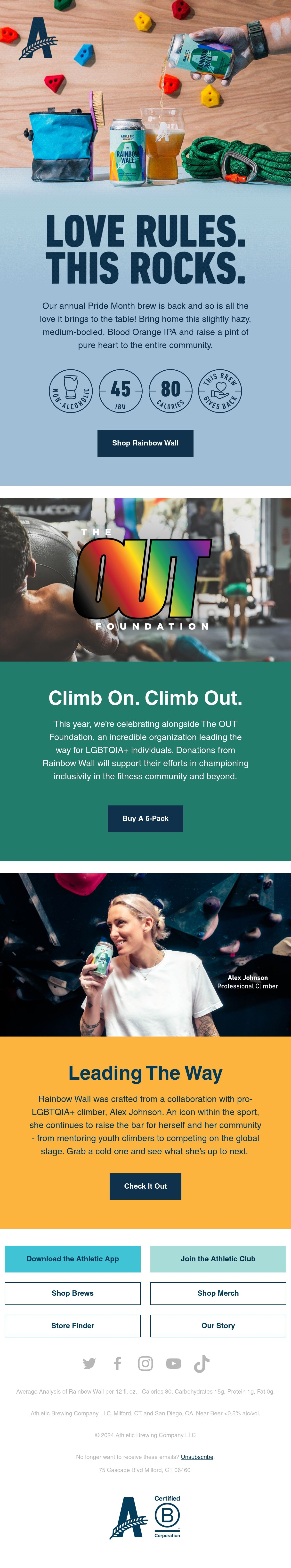 Email Design Inspiration by Athletic Brewing