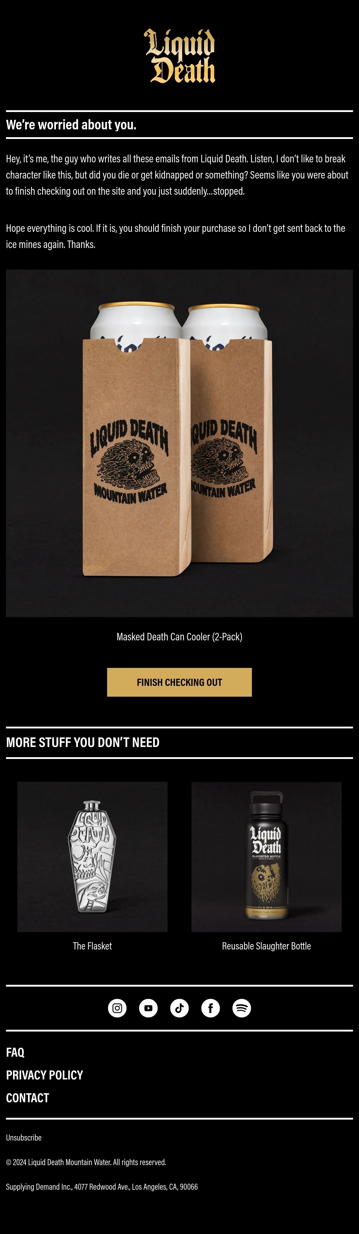 Email Design Inspiration by Liquid Death