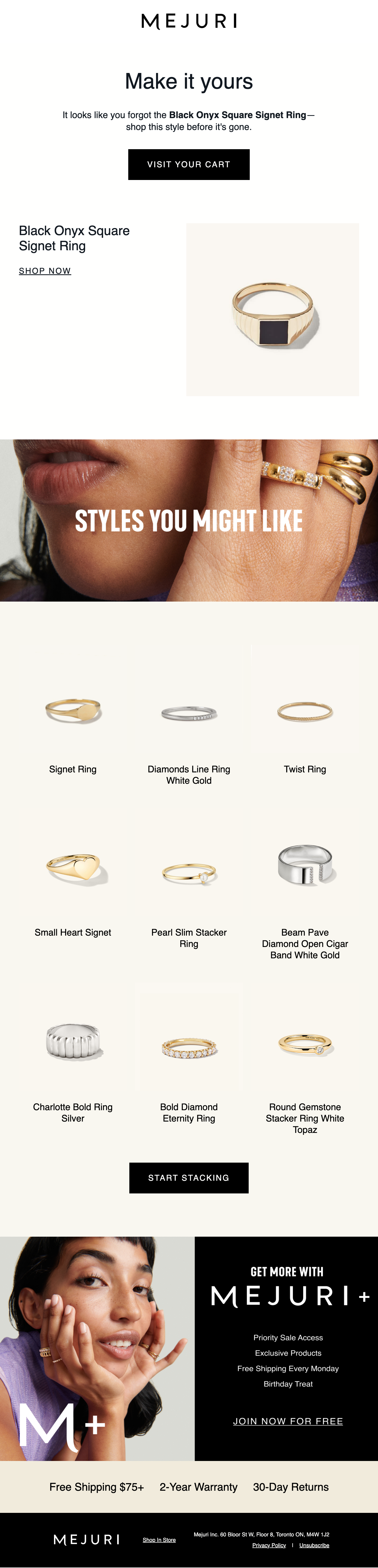 Email Design Inspiration by Mejuri