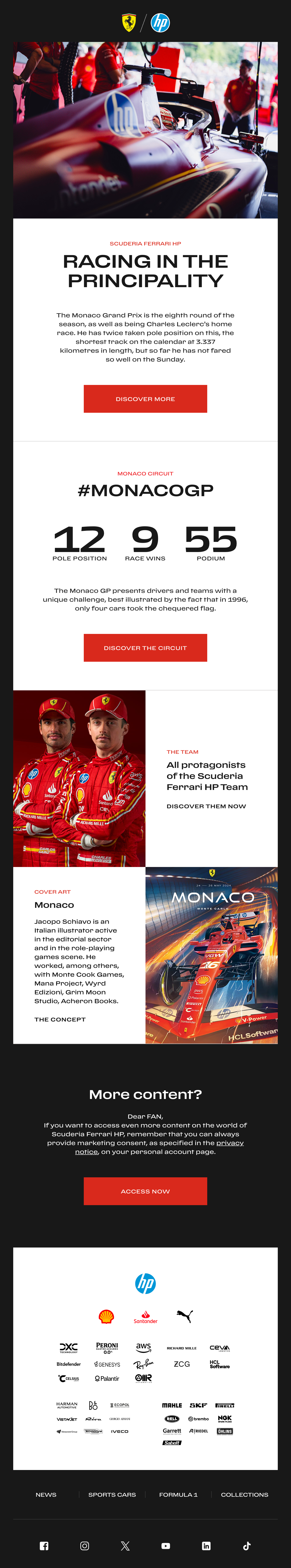 Email Design Inspiration by Ferrari