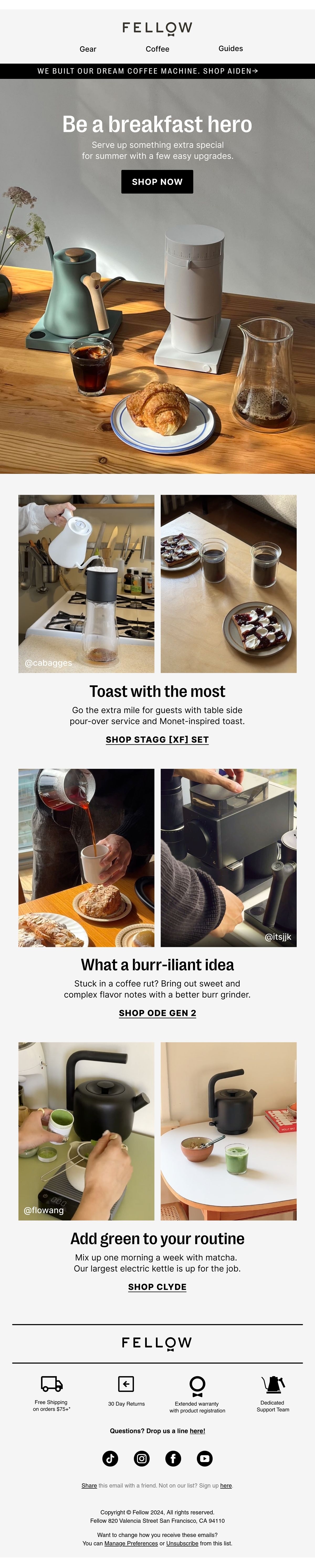 Email Design Inspiration by Fellow