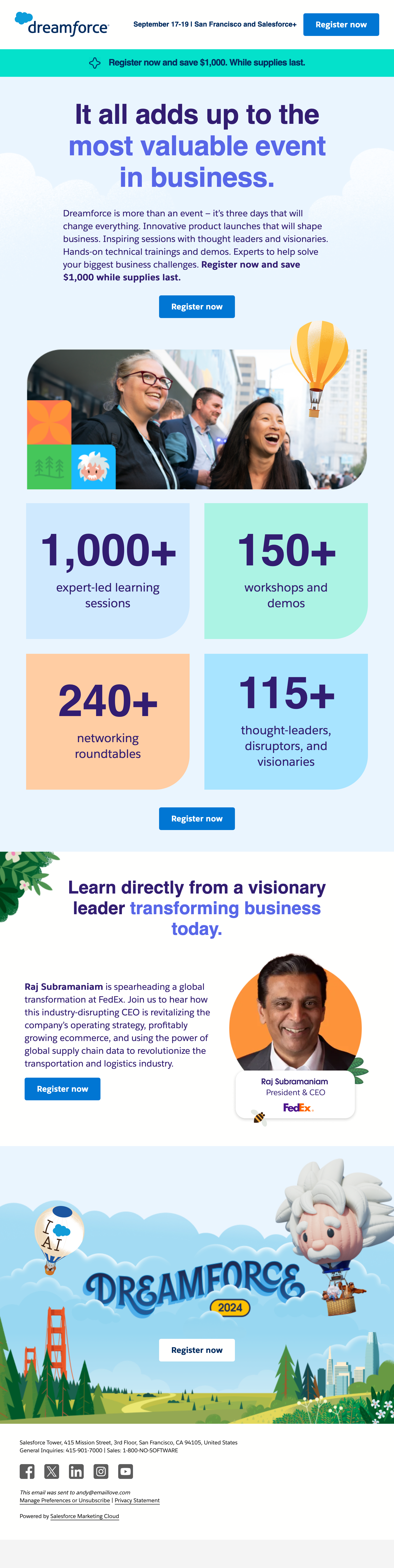 Email Design Inspiration by Salesforce