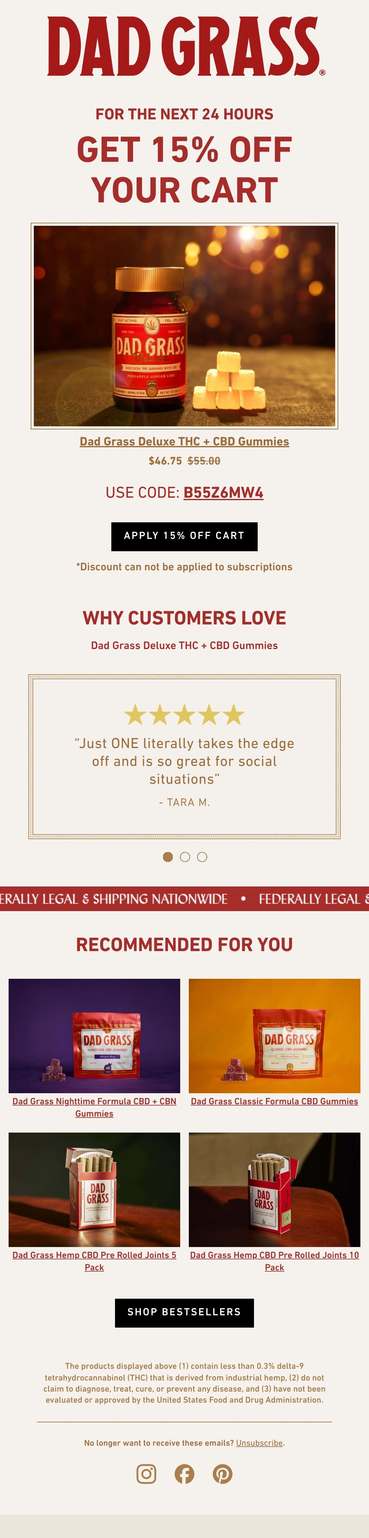 Email Design Inspiration by Dad Grass