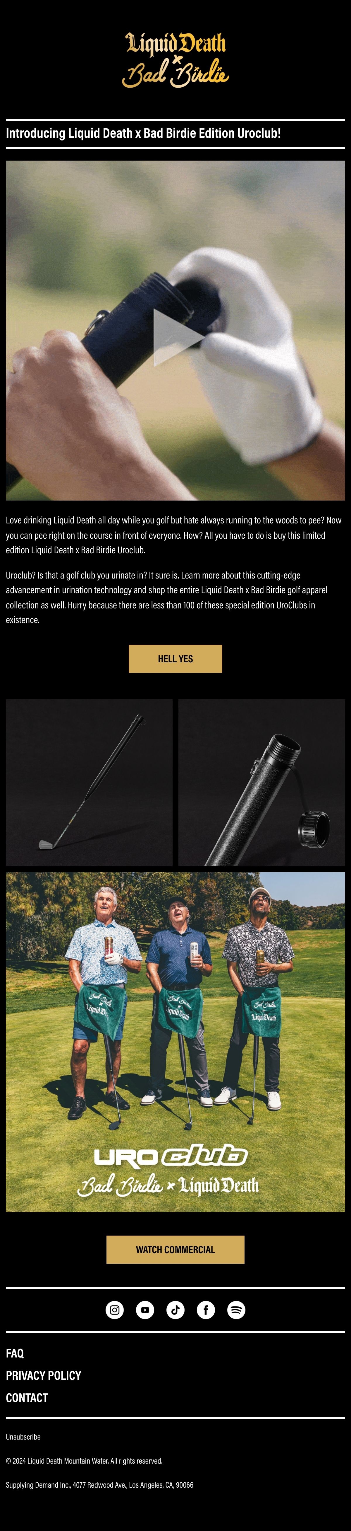 Email Design Inspiration by Liquid Death