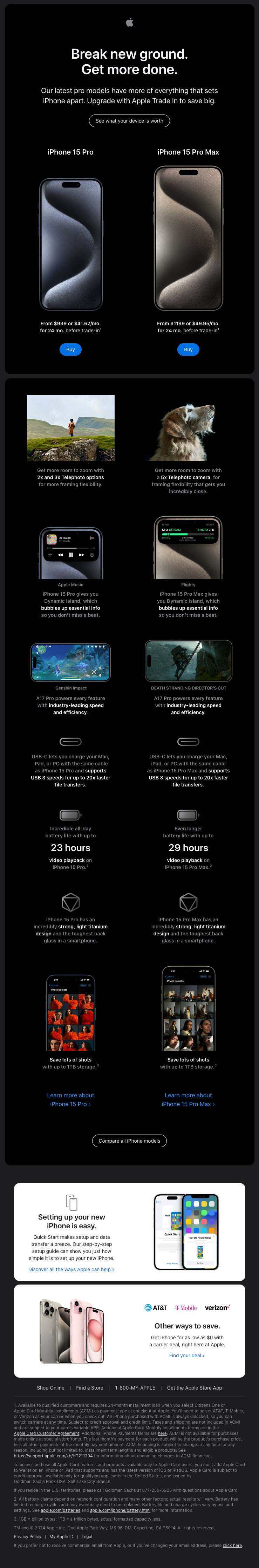 Email Design Inspiration by Apple