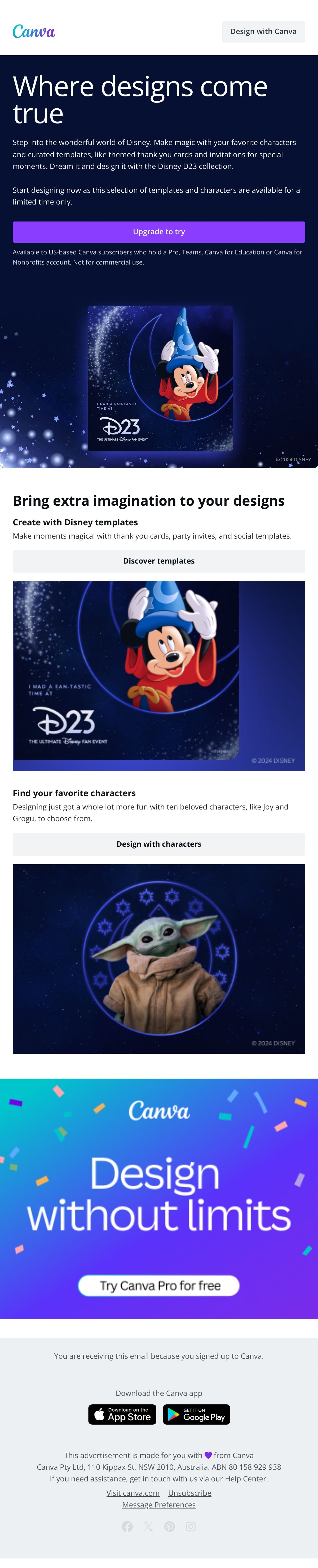 Email Design Inspiration by Canva