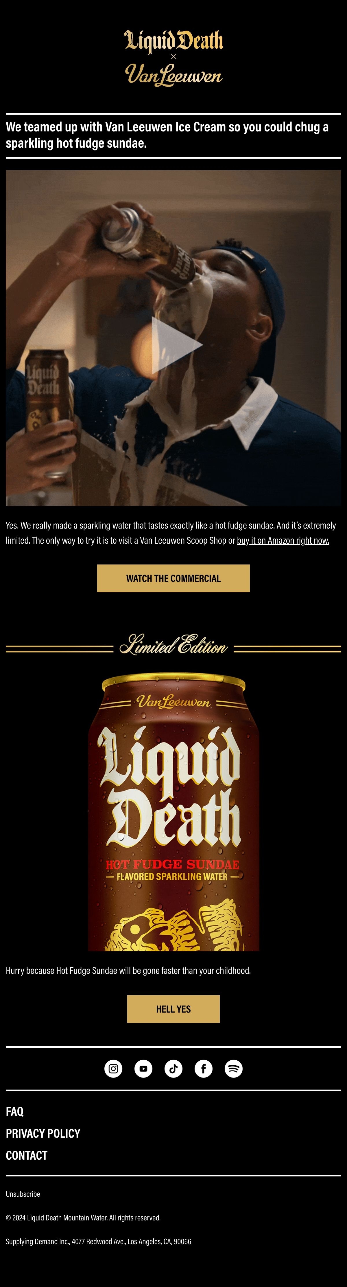 Email Design Inspiration by Liquid Death