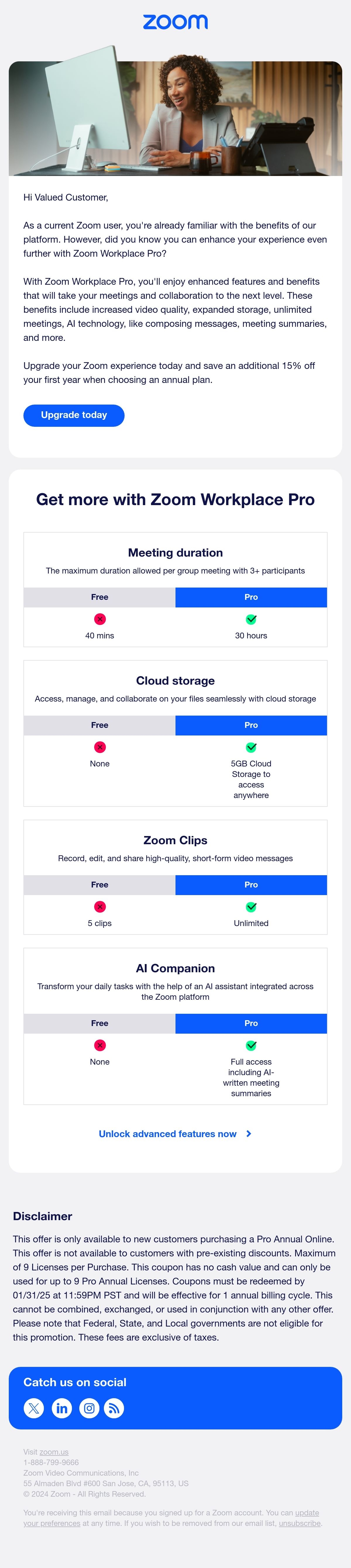 Email Design Inspiration by Zoom