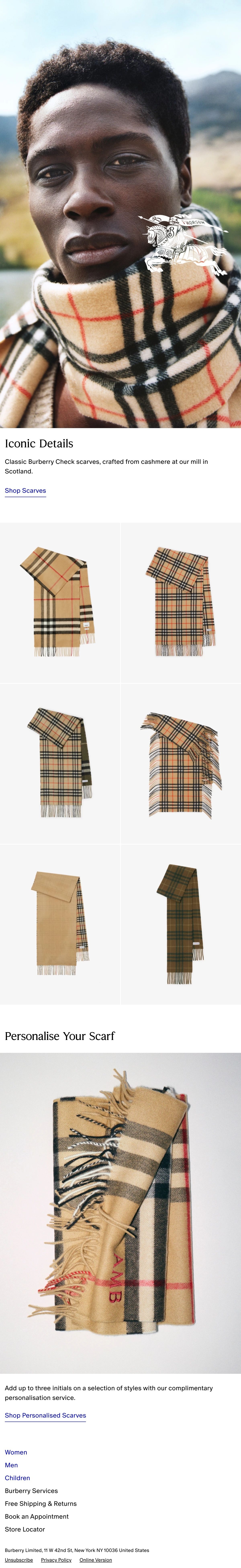 Email Design Inspiration by Burberry