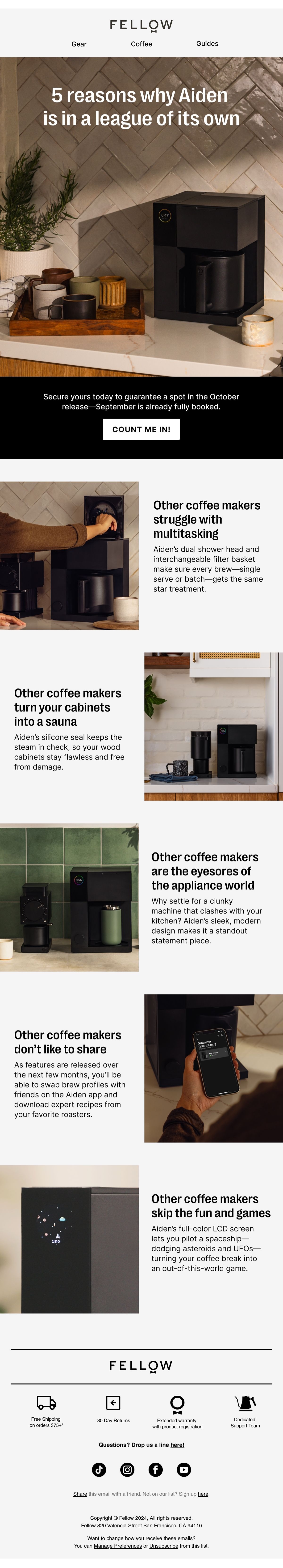 Email Design Inspiration by Fellow