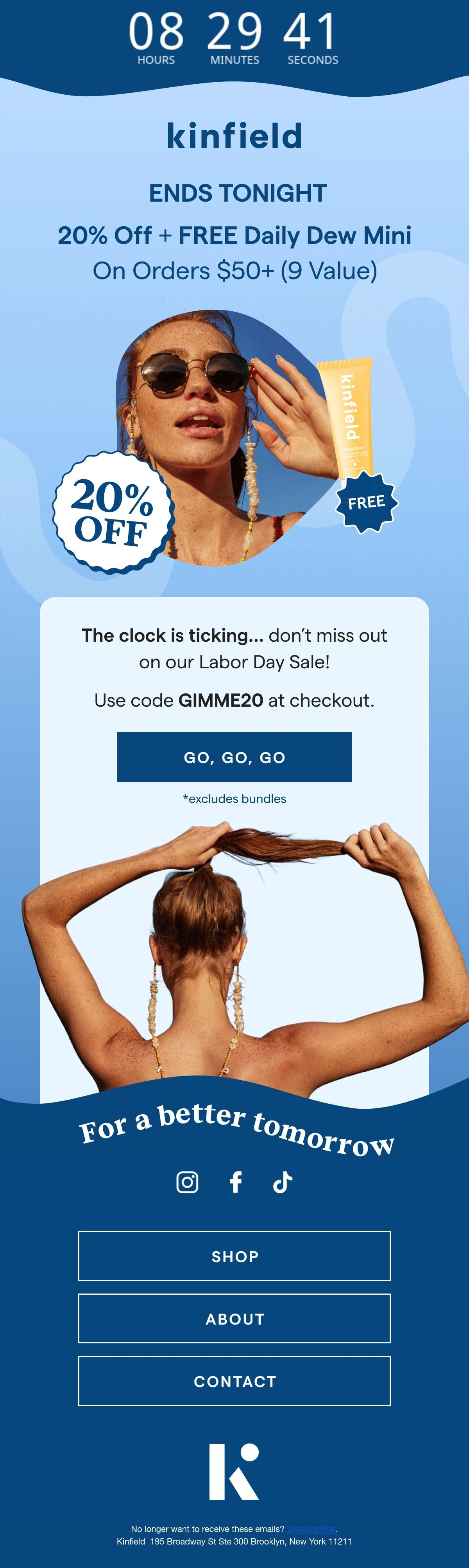 Email Design Inspiration by Kinfield
