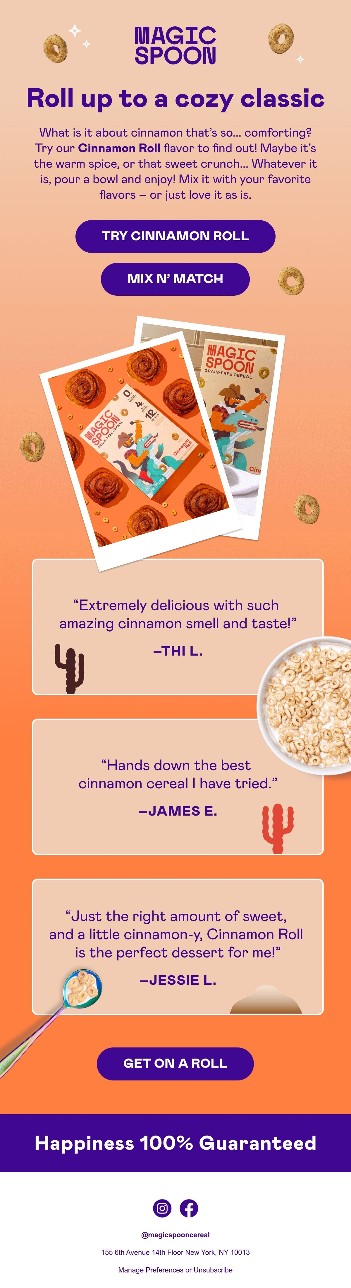 Email Design Inspiration by Magic Spoon