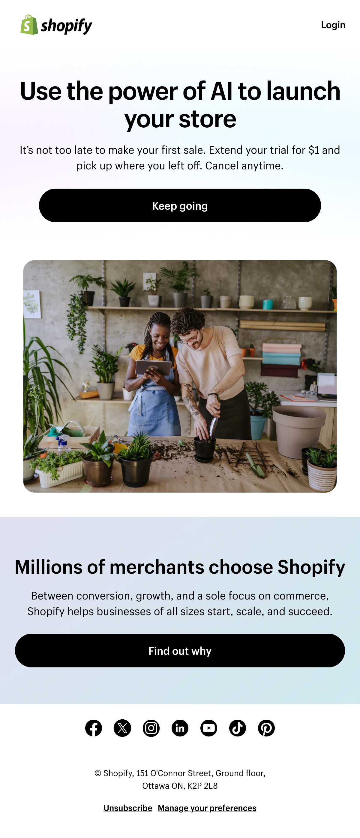 Email Design Inspiration by Shopify