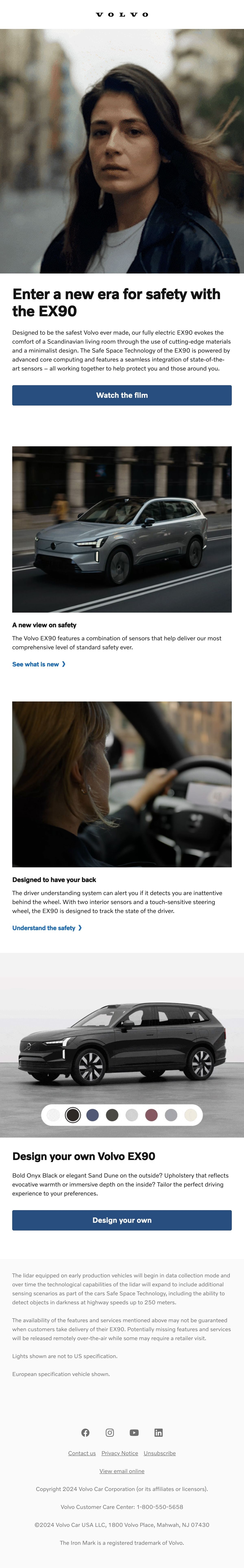Email Design Inspiration by Volvo
