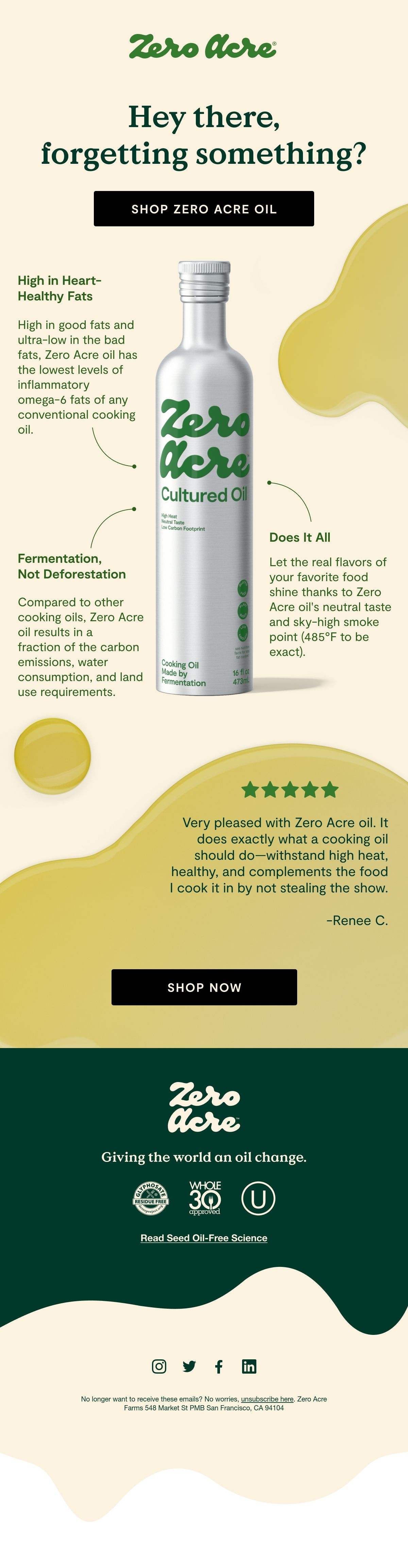 Email Design Inspiration by Zero Acre Farms