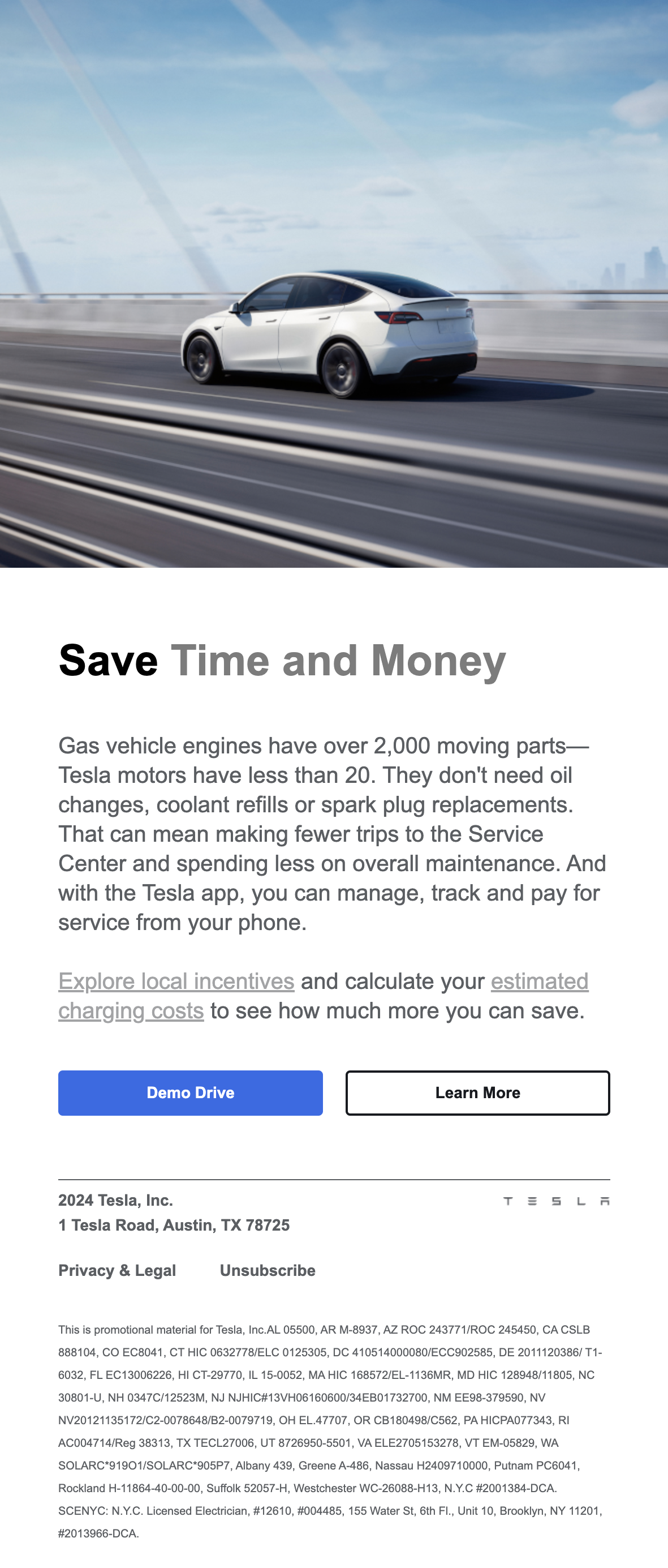 Email Design Inspiration by Tesla