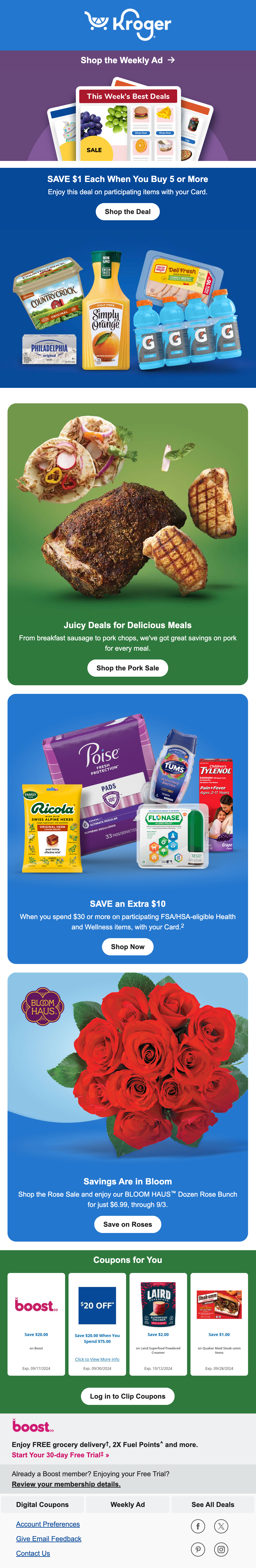 Email Design Inspiration by Kroger