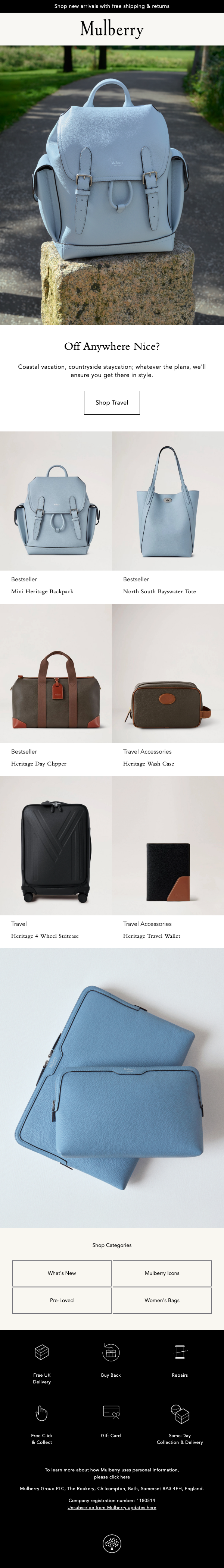 Email Design Inspiration by Mulberry