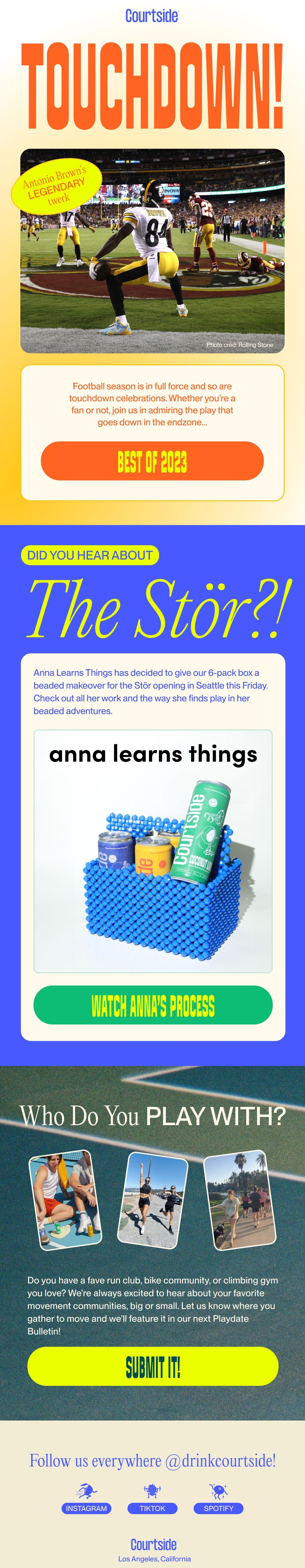 Email Design Inspiration by Courtside