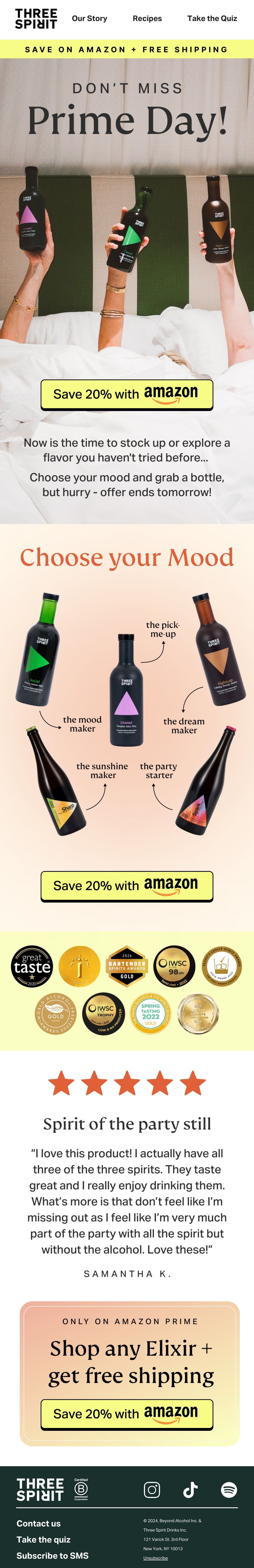 Email Design Inspiration by Three Spirit