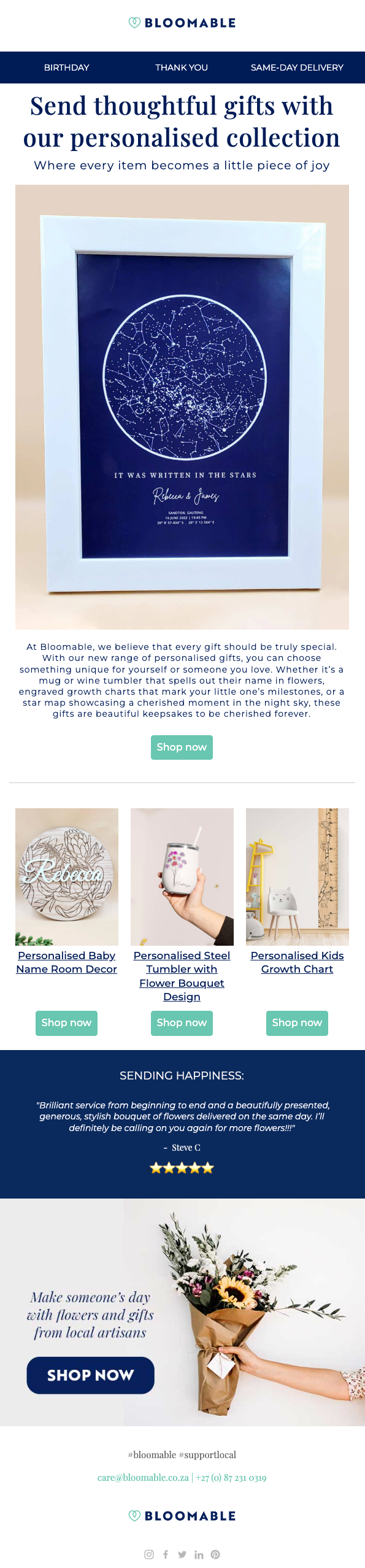 Email Design Inspiration by Bloomable