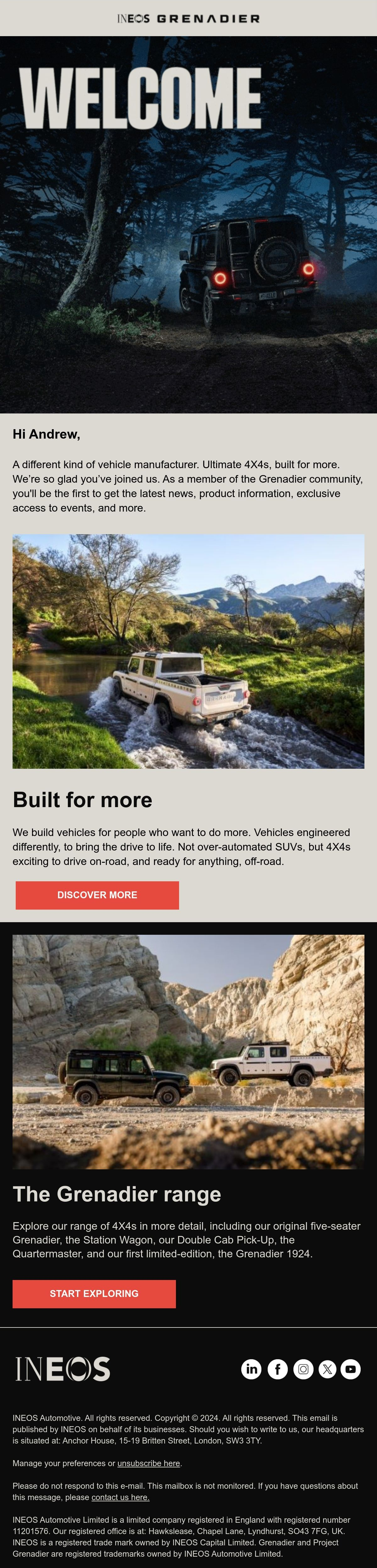 Email Design Inspiration by INEOS Automotive