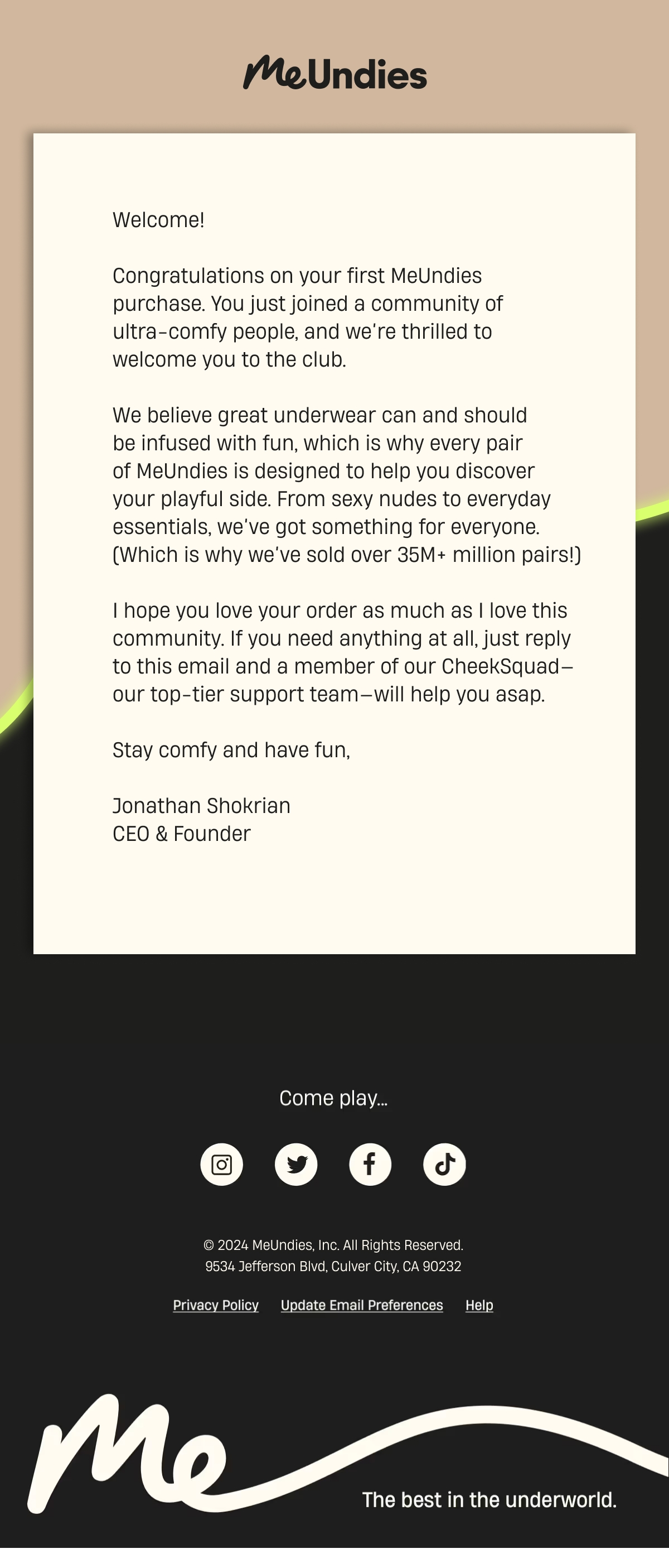 Email Design Inspiration by MeUndies