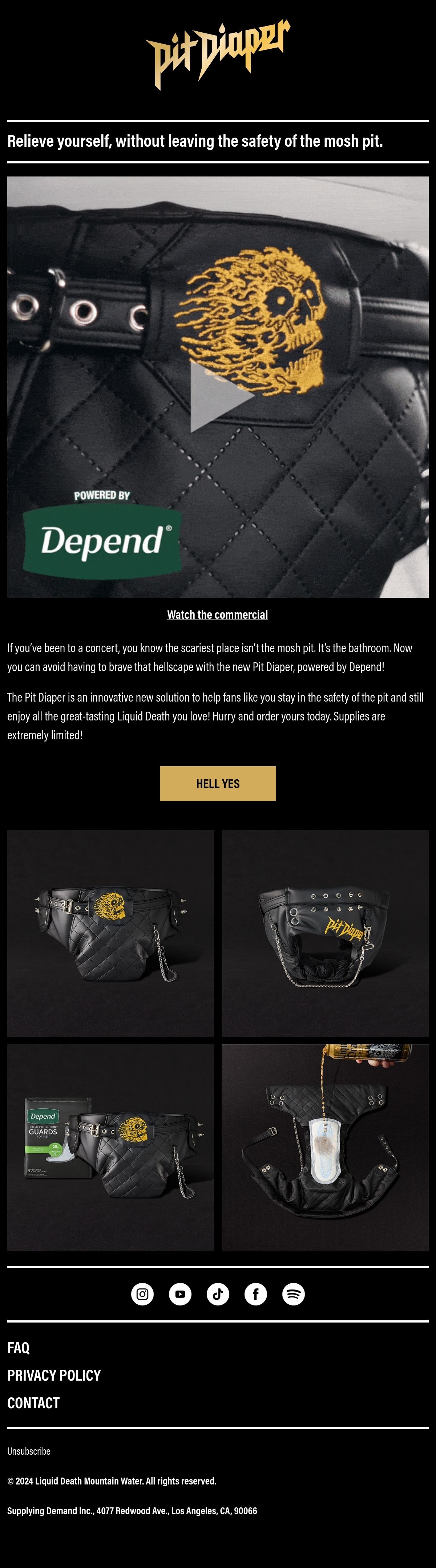 Email Design Inspiration by Liquid Death