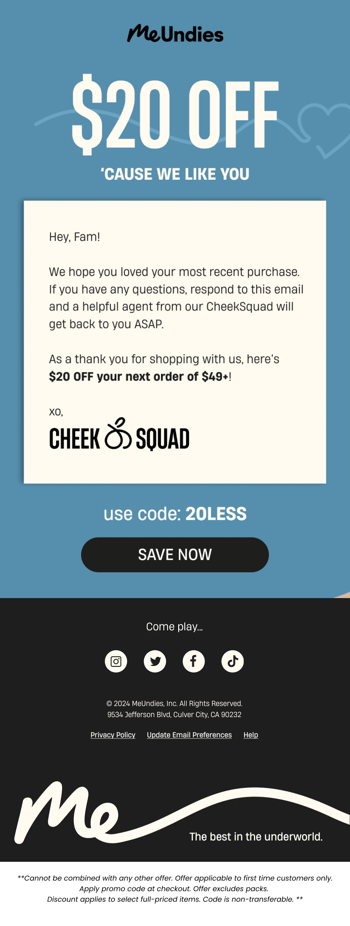 Email Design Inspiration by MeUndies