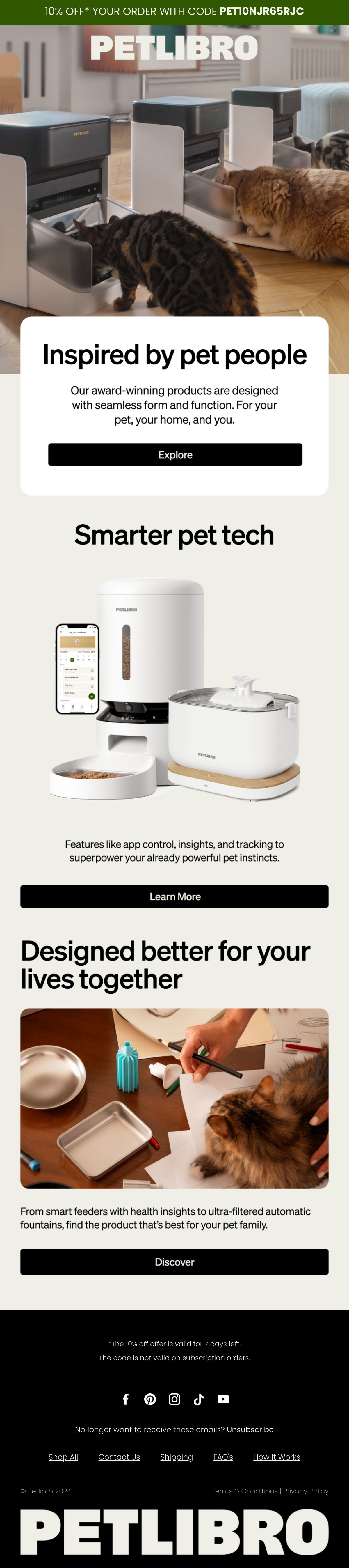 Email Design Inspiration by Petlibro
